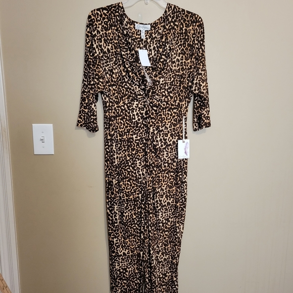 Jessica Simpson | Dresses | Jessica Simpson Leopard Twist Front ...